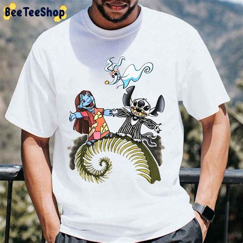 Jack Skellington Stitch Funny Lilo And Stitch Unisex T Shirt Beeteeshop