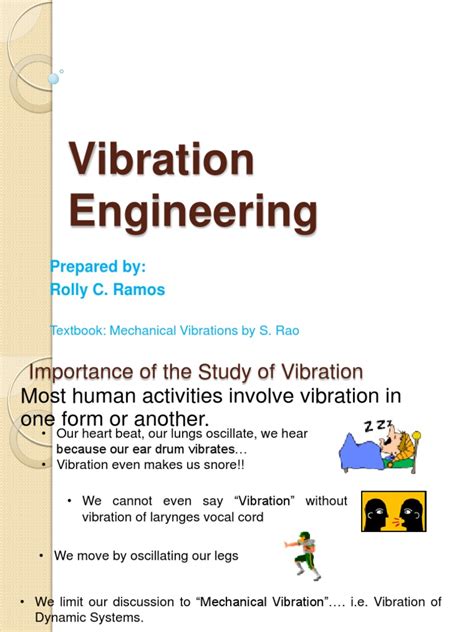 My Lecture In Vibration Engineering Pdf Resonance Nonlinear System