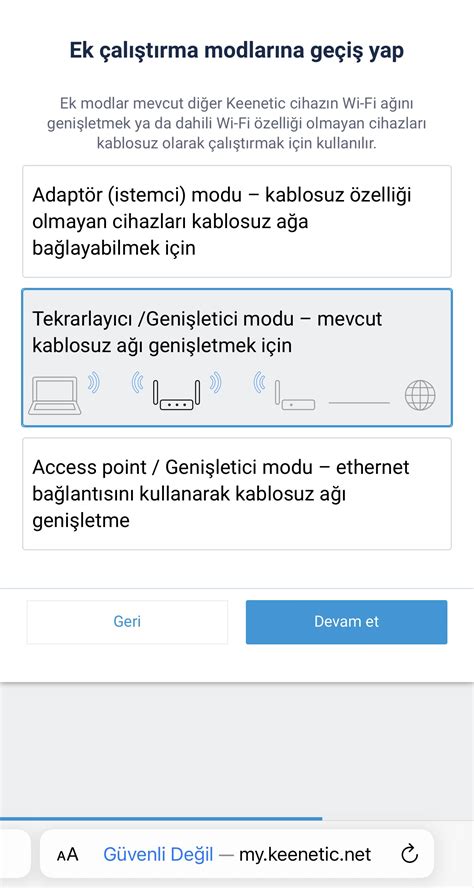 yilmazurgun net Keenetic Wi Fi mesh sistemi genişletici cihaz ekleme