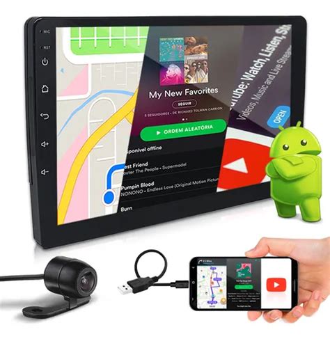 Kit Multimídia 9 Polegadas Android Câmera Ré Ecosport 2004
