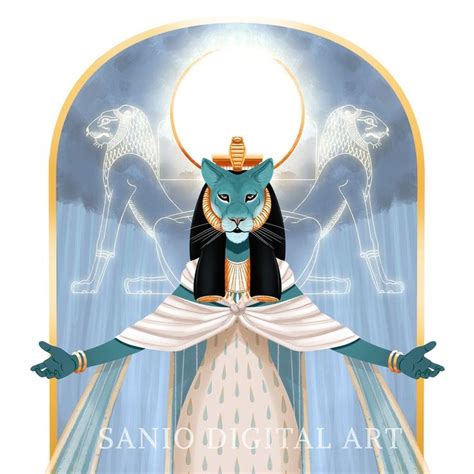 Tefnut Art Print Egyptian Gods Mythology Etsy Egyptian Goddess Art