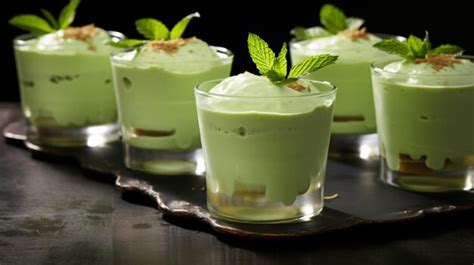 Premium Ai Image Boozy Cold Grasshopper Shots Cocktail