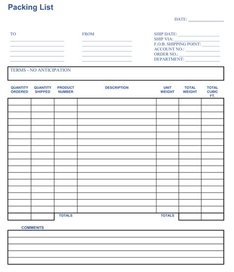 Free Packing Checklist Templates For Travel Moving