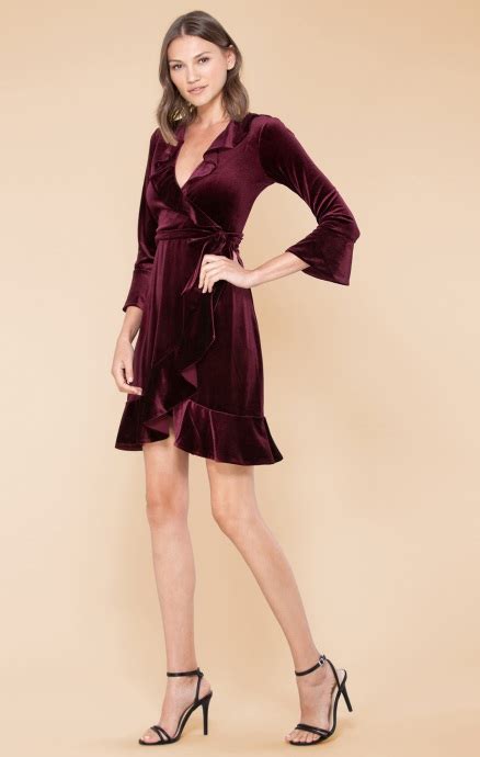 Velvet Wrap Dress DressedUpGirl