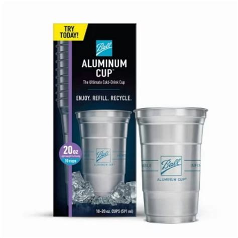 Ball Aluminum Cup Recyclable Party Cups 20oz10ct