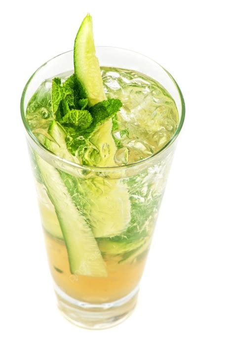 Fresh Cocktail With Cucumber Background And Picture For Free Download