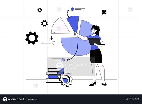 Best Woman Doing Data Analysis Illustration Download In Png And Vector Format