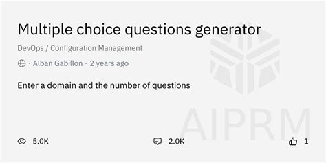 Prompt Multiple Choice Questions Generator By Alban Gabillon
