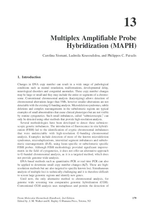Pdf Multiplex Amplifiable Probe Hybridization Maph Carolina Sismani And Ludmila
