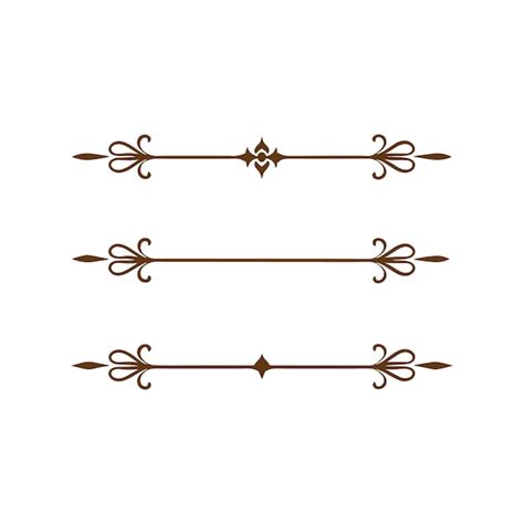 Premium Vector Dividers Thin Line Elements Set Border Underline For
