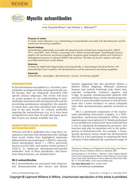 Myositis Autoantibodies Pdf Autoimmune Disease Autoimmunity