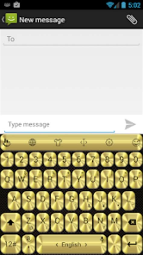 Keyboard Theme Metallic Gold For Android Download