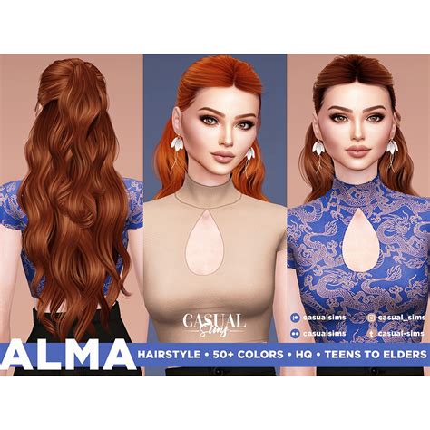 Casualsims Alma Hairstyle Screenshots Create A Sim The Sims 4