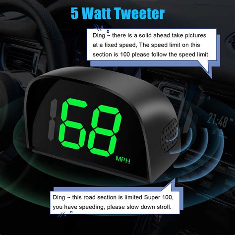 Hud Gps Digital Head Up Display Speedometer Mph Alarm For Car Trucks W Usb Cable