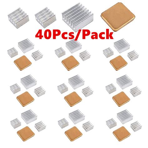 40 Pcs Raspberry Pi Heatsink Kit Aluminium Heatsink Voor Raspberry Pi B