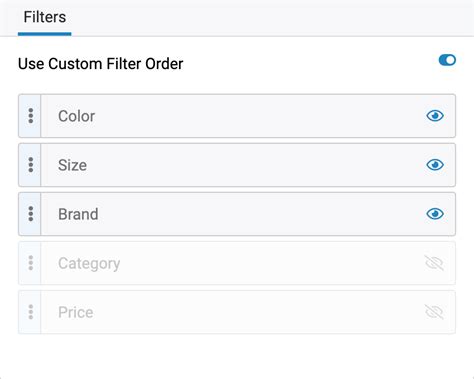 Custom Filter Order Searchspring Help Desk