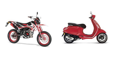Motorrad Vergleich Rieju MRT 50 SM Trophy 2024 Vs Vespa Sprint 50 4T 2021