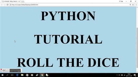 Python Dice Roller Youtube