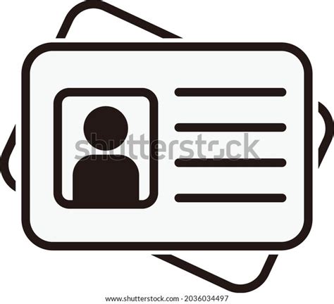 Id Card Outline Icon Linear Style Stock Vector Royalty Free