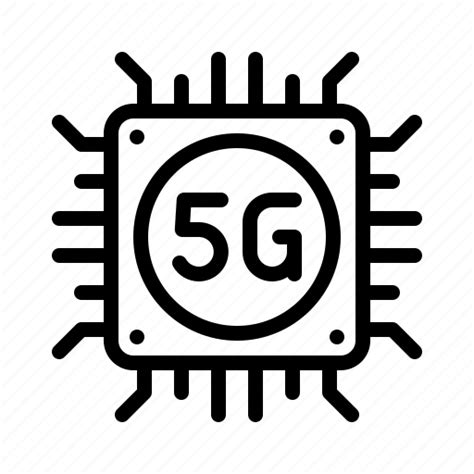 Chipset Cpu Connection Technology Wireless Internet Icon