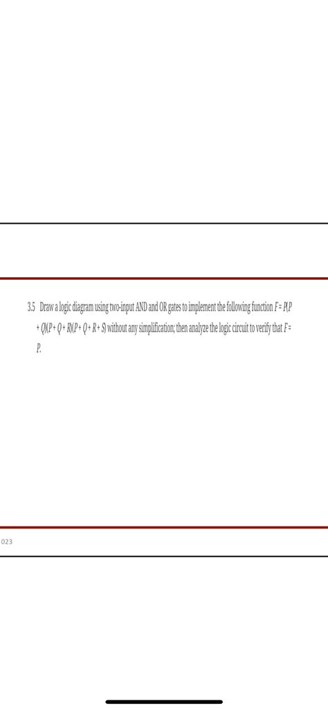 Solved 35 Draw A Logic Diagram Using Two Input And And Or