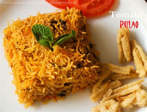 How To Make Spicy Tomato Pulao Thakkali Pulao Pulao Recipes Lunch