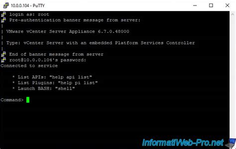 Manage VCSA VCenter Server Appliance From The Command Line Via SSH In