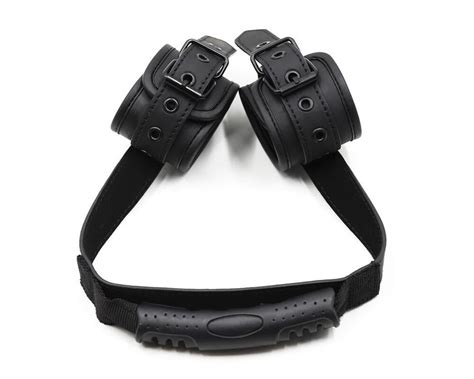 Black Handcuffs With Handle Unleash Bdsm Bondage Fantasies