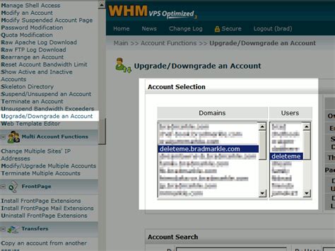 How To Upgrade Downgrade A Cpanel Account Using Whm Philmorehost