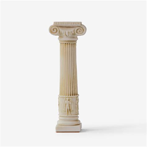 Ionic Column Candlestick Made With Compressed Marble Powder No 2 For