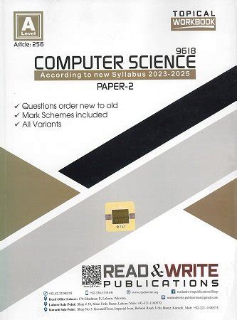 A Level Computer Science P2 Topical Workbook Art 256