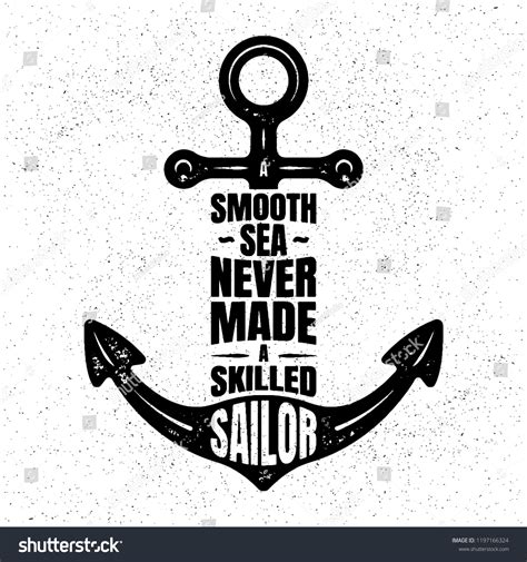Smooth Sea Never Made Skilled Sailor Stock Vector Royalty Free