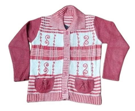 Collar Neck Pink Ladies Woolen Cardigan At Rs 135piece In Ludhiana