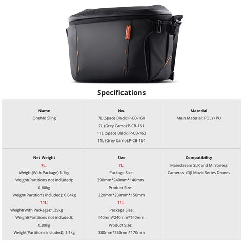 Pgytech Onemo 2 Sling Fpv Lite Backpack Camera Shoulder Bag Shopee