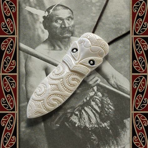 New Zealand Maori Bone Taiaha Spear Head Maori Bone Pendant Bone