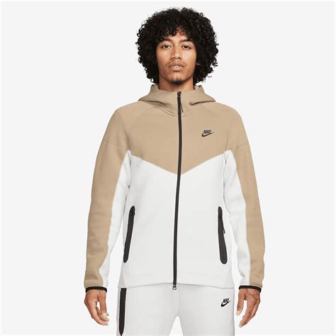 Nike Tech Fleece Full Zip Windrunner Hoodie Summit Whitekhakiblack Tops Mens Clothing