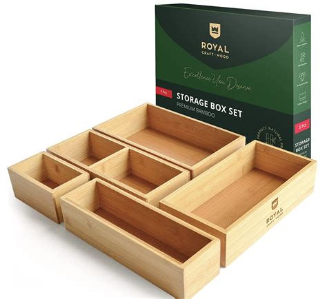 Bamboo Drawer Organizer Set Clever Girl Organizing