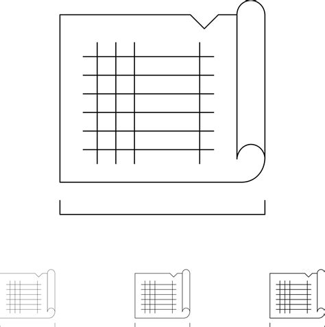 Construction Drafting House Map Bold And Thin Black Line Icon Set