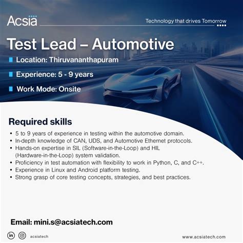 Wearehiring Automotivejobs Testingengineer Embeddedsystems