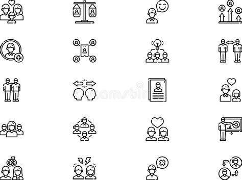 Human Relations Icons Collection Is A Vector Illustration With Editable