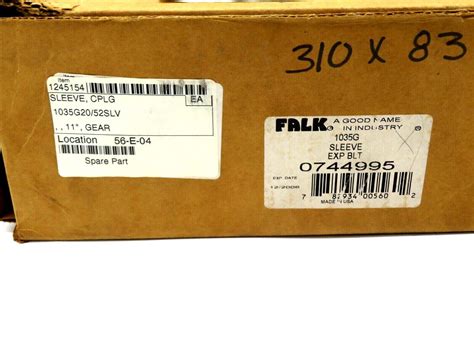 New Falk 1035g Sleeve Coupling 11 Gear 0744995 1035g20 52slv Sb