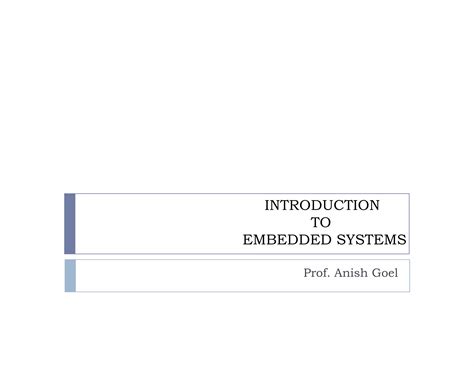 Introduction To Embedded Systems Pdf