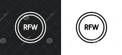 Rwandan Franc Outline Icon In White And Black Colors Rwandan Franc Flat Vector Icon From Africa