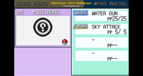 Missingno Over Bulbasaur [pokemon Firered And Leafgreen] [mods]