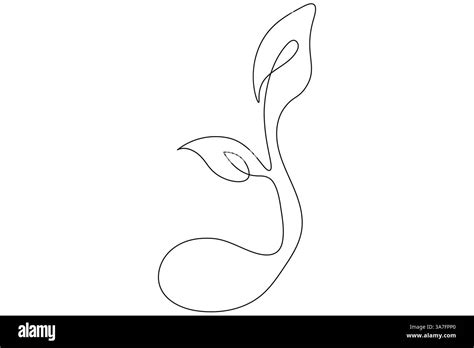 Ecology Sustainable Continuous One Line Art And Out Line Vector Icon