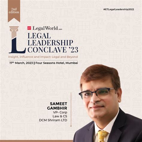 Sameet Gambhir On Linkedin Legal Events Legal Leadership Conclave