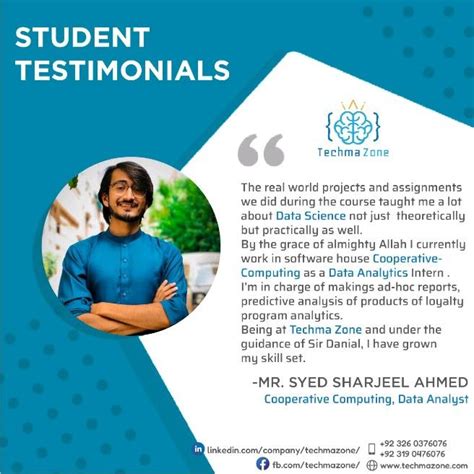 Techma Zone On Linkedin Testimonial Successstory Datascience