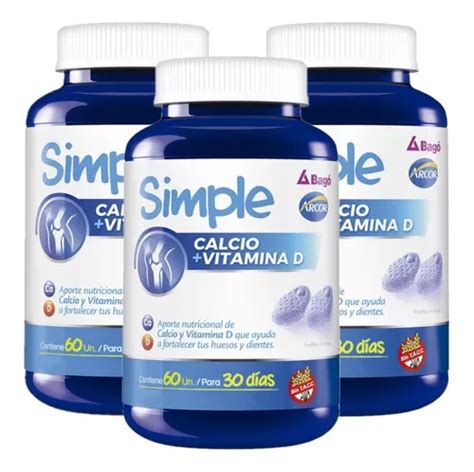 Simple Bagó Calcio Vitamina D X 180 Gomitas Masticables