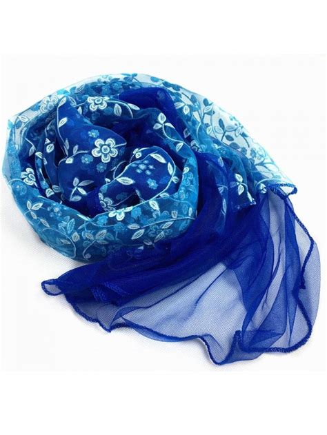 Fashion Lady Embroidered Scarf Lace Sheer Burntout Floral Mantilla