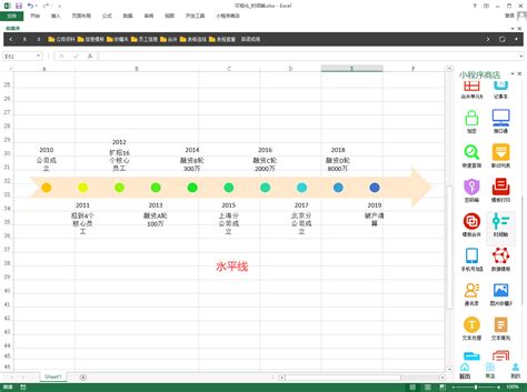 Excel小程序 时间轴 Wps和excel小程序商店办公插件